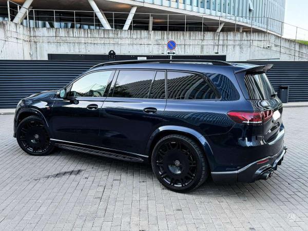 Blue Mercedes-Benz GLS 450 2022 in Vilnius, with an engine capacity of 3.00 L and mileage of 36 thousand km for 66900 €, photo 2 on AUTOMOTO.COM.LV