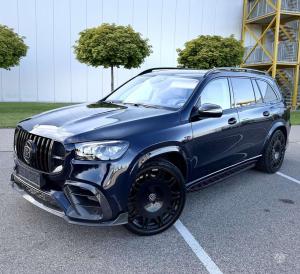 Синий Мерседес GLS 450 2022 в Вильнюс, объемом двигателя 3.00 л и пробегом 40 тыс. км за 66500 €, фото  на AUTOMOTO.COM.LV