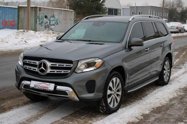 Pelēks Mercedes-Benz GLS 450 2017 Viļņa, ar dzinēja tilpumu 3.00 L un nobraukumu 128 tūkst. km par 23400 €, foto 3 vietnē AUTOMOTO.COM.LV