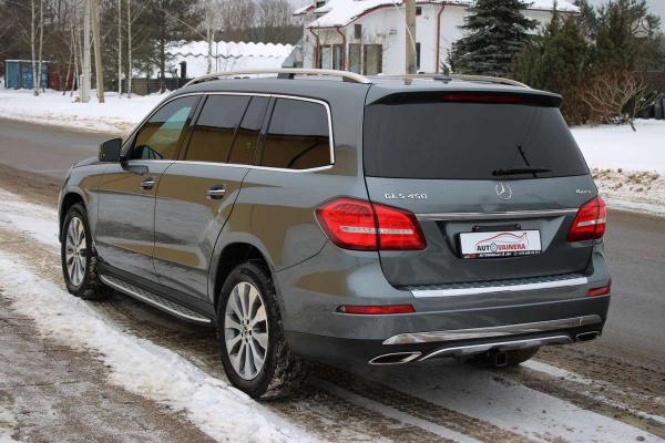 Pelēks Mercedes-Benz GLS 450 2017 Viļņa, ar dzinēja tilpumu 3.00 L un nobraukumu 128 tūkst. km par 23400 €, foto 5 vietnē AUTOMOTO.COM.LV