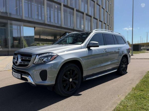 Grey Mercedes-Benz GLS 450 2017 in Vilnius, with an engine capacity of 3.00 L and mileage of 101 thousand km for 28800 €, photo 3 on AUTOMOTO.COM.LV