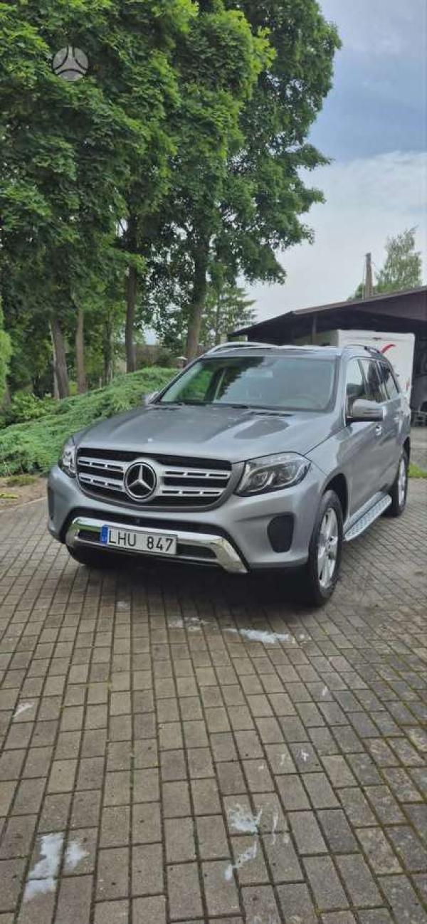 Серый Мерседес GLS 450 2017 в Паневежис, объемом двигателя 3.00 л и пробегом 104 тыс. км за 21900 €, фото 1 на AUTOMOTO.COM.LV