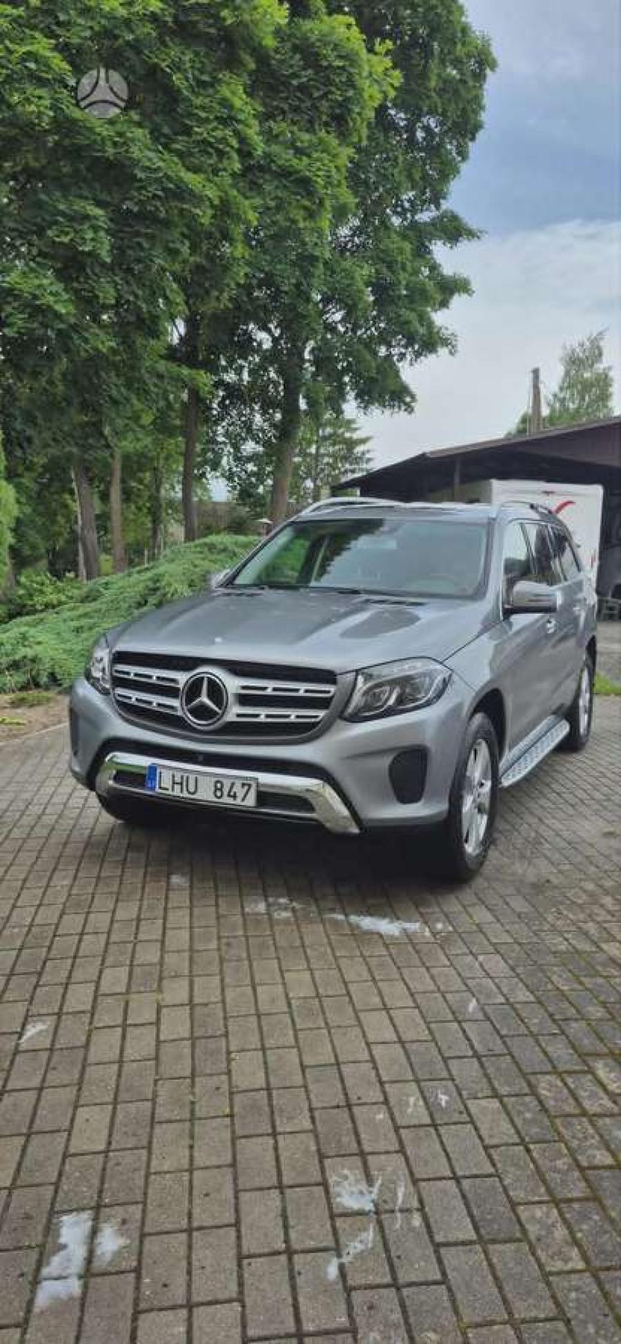 Серый Мерседес GLS 450 2017 в Паневежис, объемом двигателя 3.00 л и пробегом 104 тыс. км за 21900 €, фото 1 на AUTOMOTO.COM.LV