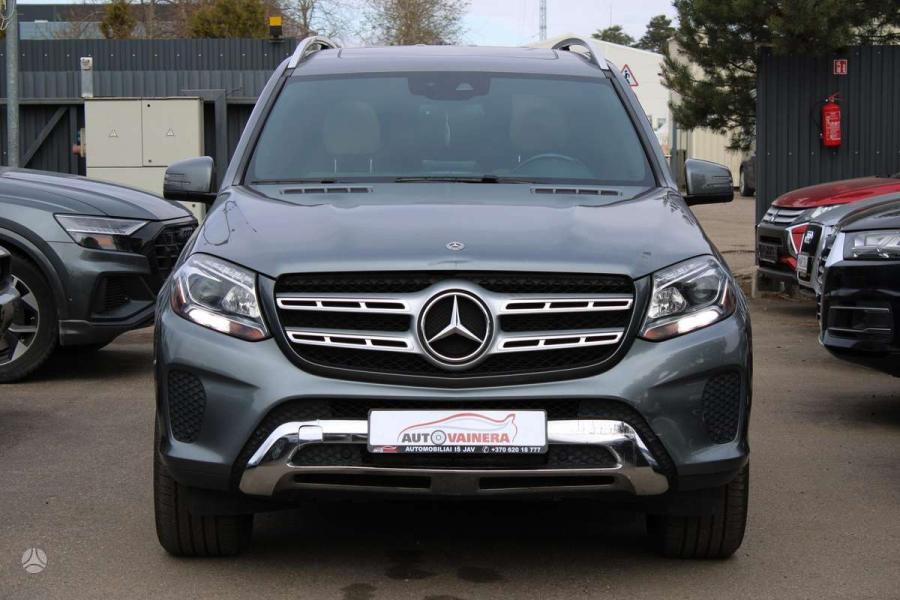 Серый Мерседес GLS 450 2017 в Вильнюс, объемом двигателя 3.00 л и пробегом 128 тыс. км за 23400 €, фото 1 на AUTOMOTO.COM.LV