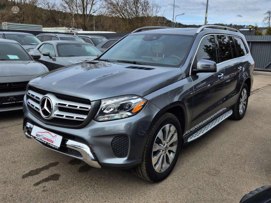 Серый Мерседес GLS 450 2017 в Вильнюс, объемом двигателя 3.00 л и пробегом 128 тыс. км за 23400 €, фото 3 на AUTOMOTO.COM.LV