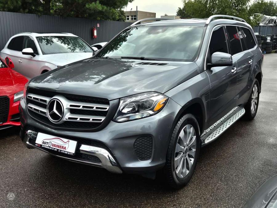 Серый Мерседес GLS 450 2017 в Вильнюс, объемом двигателя 3.00 л и пробегом 128 тыс. км за 21900 €, фото 4 на AUTOMOTO.COM.LV