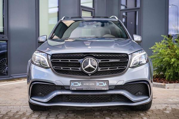 Grey Mercedes-Benz GLS 450 2017 in Kaunas, with an engine capacity of 3.00 L and mileage of 162 thousand km for 28950 €, photo 2 on AUTOMOTO.COM.LV