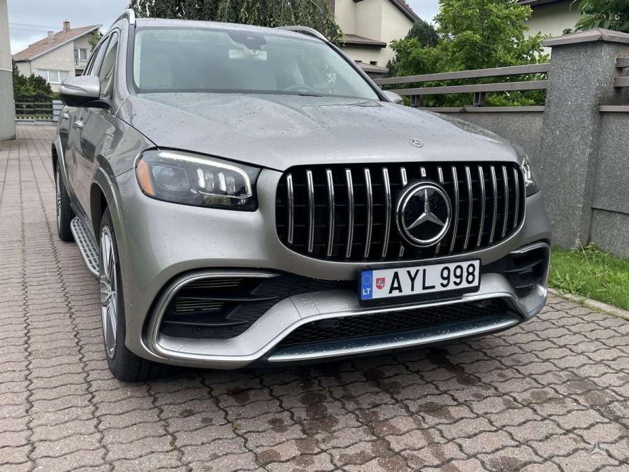 Серый Мерседес GLS 450 2020 в Каунас, объемом двигателя 3.00 л и пробегом 99 тыс. км за 63500 €, фото 1 на AUTOMOTO.COM.LV