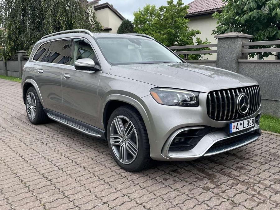 Серый Мерседес GLS 450 2020 в Каунас, объемом двигателя 3.00 л и пробегом 99 тыс. км за 63500 €, фото 4 на AUTOMOTO.COM.LV