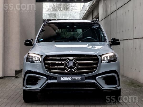Pelēks Mercedes-Benz GLS 450 2023 Rīga, ar dzinēja tilpumu 3.00 L un nobraukumu 69 tūkst. km par 99900 €, foto 2 vietnē AUTOMOTO.COM.LV