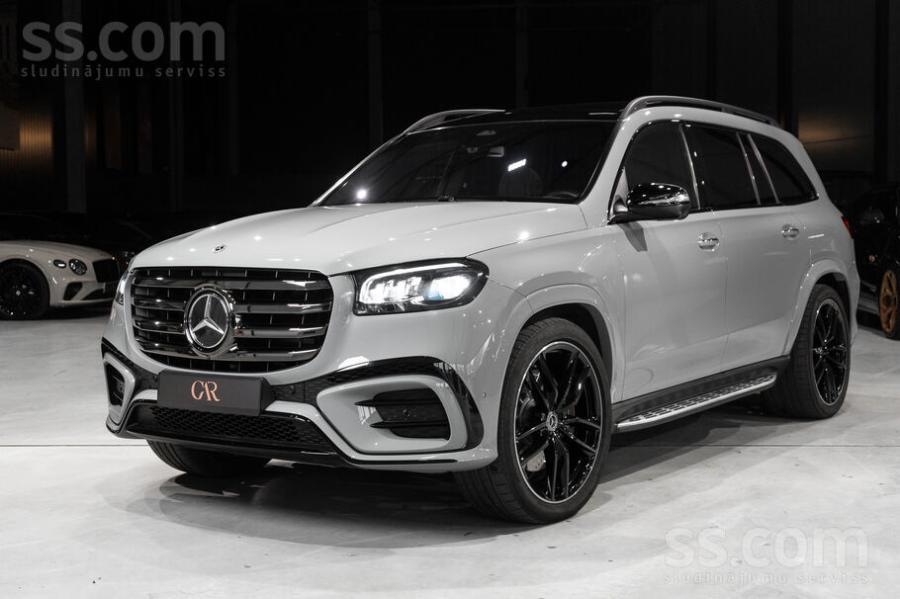 Серый Мерседес GLS 450 2024 в Рига, объемом двигателя 3.00 л и пробегом 24 тыс. км за 99990 €, фото 1 на AUTOMOTO.COM.LV