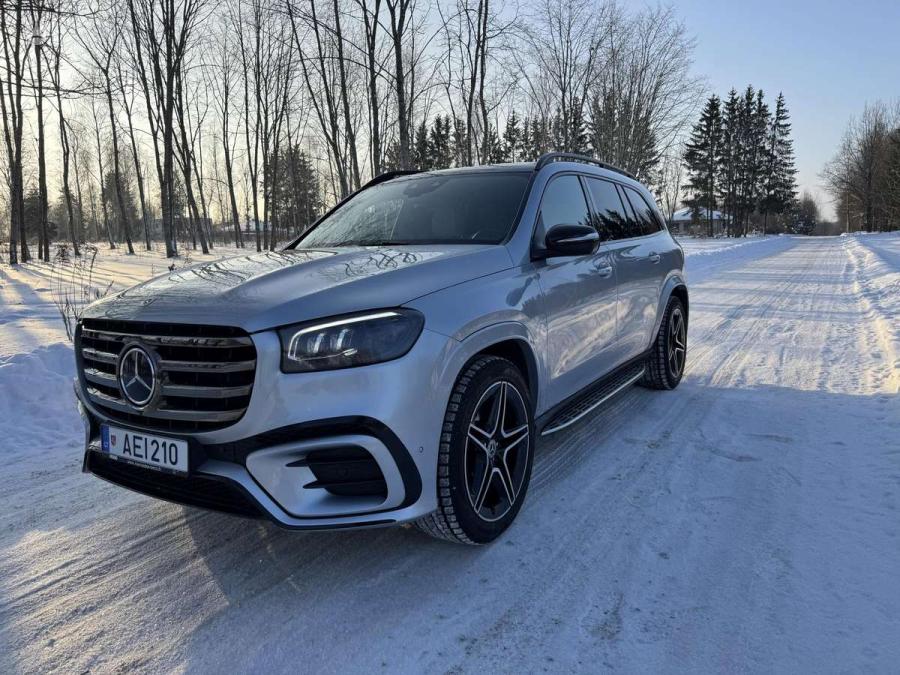 Pelēks Mercedes-Benz GLS 450 2025 Viļņa, ar dzinēja tilpumu 3.00 L un nobraukumu 14 tūkst. km par 99000 €, foto 2 vietnē AUTOMOTO.COM.LV