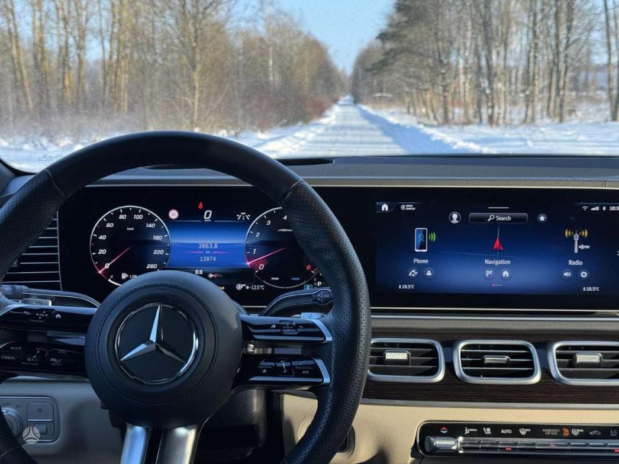 Pelēks Mercedes-Benz GLS 450 2025 Viļņa, ar dzinēja tilpumu 3.00 L un nobraukumu 14 tūkst. km par 99000 €, foto 11 vietnē AUTOMOTO.COM.LV