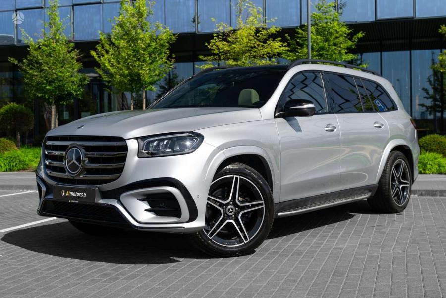 Серый Мерседес GLS 450 2025 в Вильнюс, объемом двигателя 3.00 л и пробегом 15 тыс. км за 81950 €, фото 1 на AUTOMOTO.COM.LV
