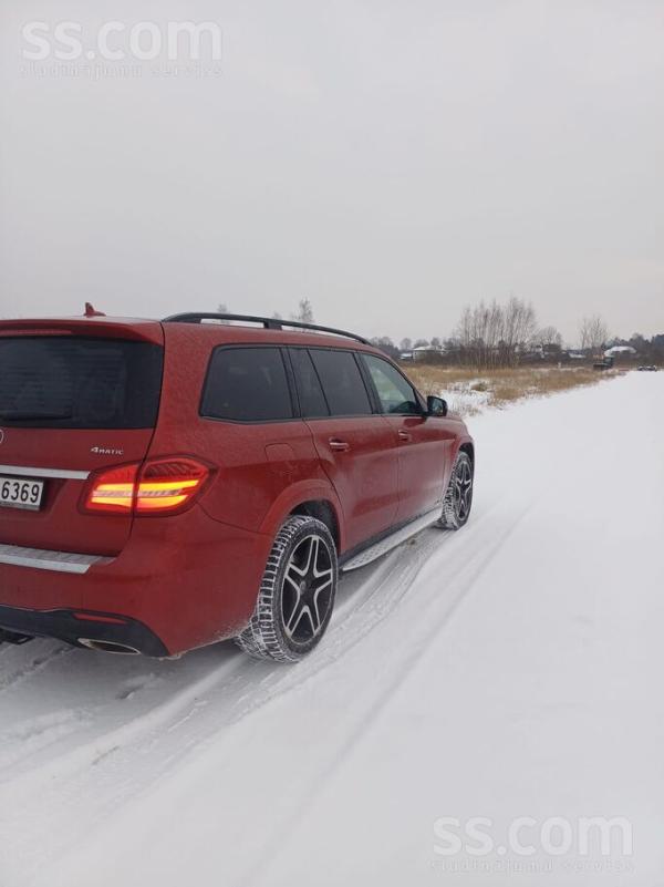Sarkans Mercedes-Benz GLS 450 2017 Rīga, ar dzinēja tilpumu 3.00 L un nobraukumu 100 tūkst. km par 35000 €, foto 4 vietnē AUTOMOTO.COM.LV