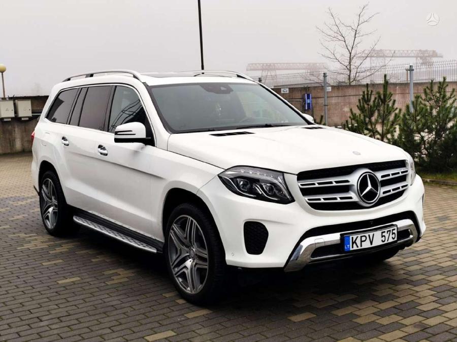 Balts Mercedes-Benz GLS 450 2017 Šauļi, ar dzinēja tilpumu 3.00 L un nobraukumu 109 tūkst. km par 27700 €, foto 1 vietnē AUTOMOTO.COM.LV