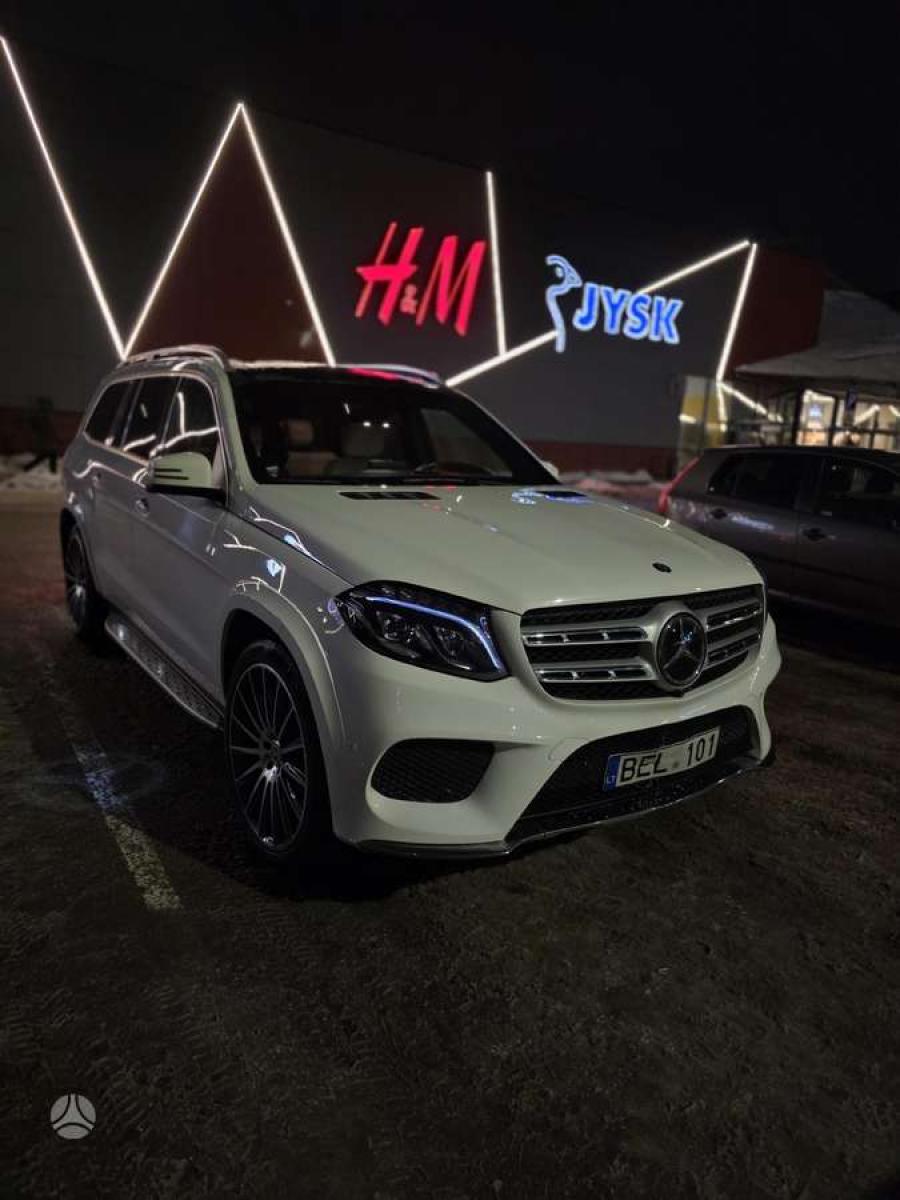 Balts Mercedes-Benz GLS 450 2017 Kauņa, ar dzinēja tilpumu 3.00 L un nobraukumu 90 tūkst. km par 29999 €, foto 1 vietnē AUTOMOTO.COM.LV
