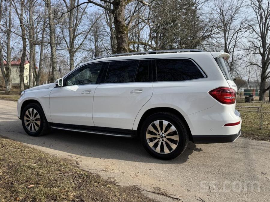 White Mercedes-Benz GLS 450 2019 in Riga, with an engine capacity of 3.00 L and mileage of 106 thousand km for 36900 €, photo 15 on AUTOMOTO.COM.LV
