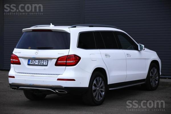 Белый Мерседес GLS 450 2019 в Рига, объемом двигателя 3.00 л и пробегом 106 тыс. км за 34995 €, фото 5 на AUTOMOTO.COM.LV