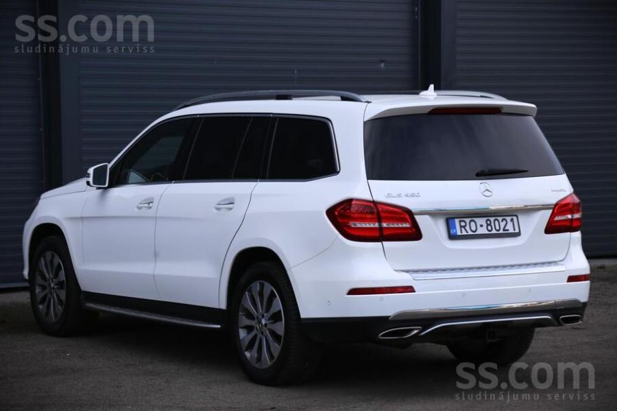 Белый Мерседес GLS 450 2019 в Рига, объемом двигателя 3.00 л и пробегом 106 тыс. км за 34995 €, фото 7 на AUTOMOTO.COM.LV
