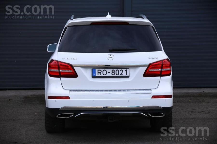 Белый Мерседес GLS 450 2019 в Рига, объемом двигателя 3.00 л и пробегом 106 тыс. км за 34995 €, фото 9 на AUTOMOTO.COM.LV