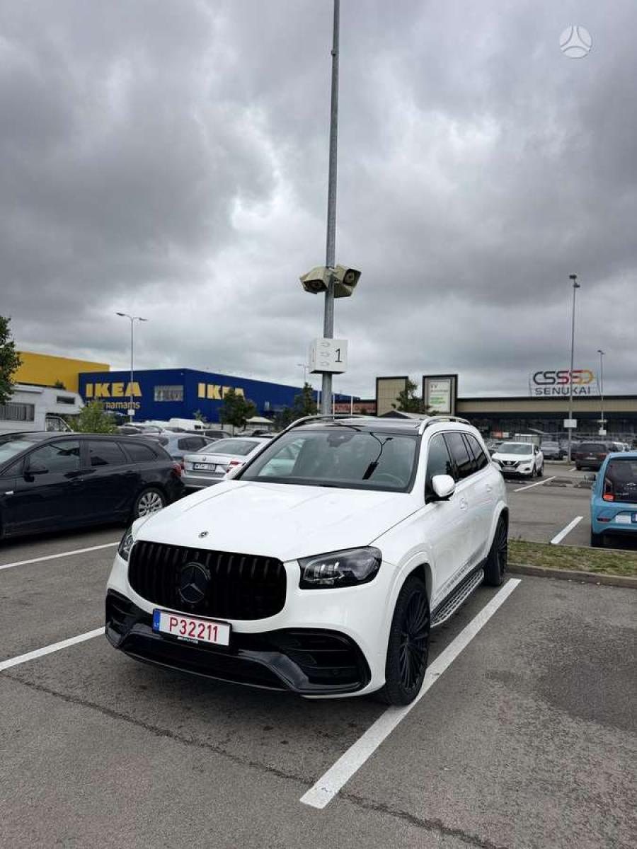 White Mercedes-Benz GLS 450 2021 in Vilnius, with an engine capacity of 0.00 L and mileage of 170 thousand km for 60000 €, photo 5 on AUTOMOTO.COM.LV
