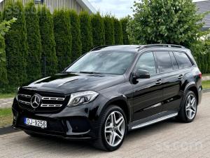 Black Mercedes-Benz GLS 500 2017 in Riga, with an engine capacity of 4.70 L and mileage of 189 thousand km for 28950 €, photo  on AUTOMOTO.COM.LV
