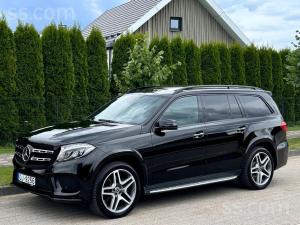 Black Mercedes-Benz GLS 500 2017 in Riga, with an engine capacity of 4.70 L and mileage of 189 thousand km for 28950 €, photo 3 on AUTOMOTO.COM.LV