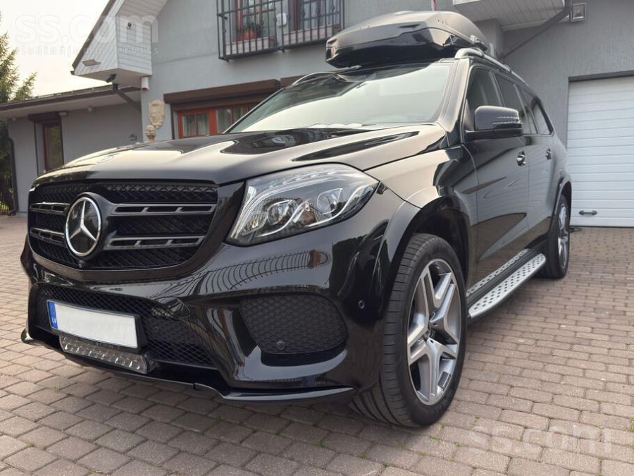 Black Mercedes-Benz GLS 500 2019 in Riga, with an engine capacity of 4.70 L and mileage of 80 thousand km for 50000 €, photo 9 on AUTOMOTO.COM.LV
