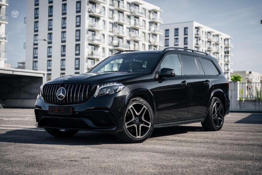 Melns Mercedes-Benz GLS 550 2018 Viļņa, ar dzinēja tilpumu 4.70 L un nobraukumu 177 tūkst. km par 38950 €, foto 11 vietnē AUTOMOTO.COM.LV