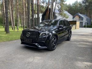 Black Mercedes-Benz GLS 550 2018 in Vilnius, with an engine capacity of 4.70 L and mileage of 177 thousand km for 32900 €, photo  on AUTOMOTO.COM.LV