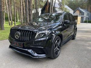 Black Mercedes-Benz GLS 550 2018 in Vilnius, with an engine capacity of 4.70 L and mileage of 177 thousand km for 32900 €, photo 4 on AUTOMOTO.COM.LV