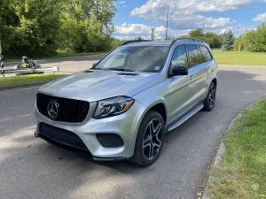Grey Mercedes-Benz GLS 550 2017 in Vilnius, with an engine capacity of 4.70 L and mileage of 176 thousand km for 28000 €, photo 4 on AUTOMOTO.COM.LV