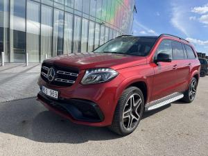 Красный Мерседес GLS 550 2018 в Шяуляй, объемом двигателя 4.66 л и пробегом 89 тыс. км за 37000 €, фото  на AUTOMOTO.COM.LV