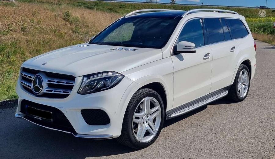 Белый Мерседес GLS 550 2017 в Шяуляй, объемом двигателя 4.66 л и пробегом 227 тыс. км за 21000 €, фото 3 на AUTOMOTO.COM.LV