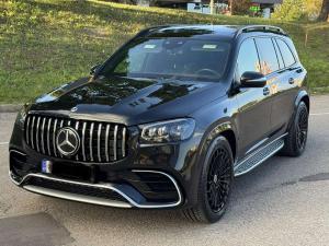 Black Mercedes-Benz gls-580 2021 in Jonava, with an engine capacity of 3.98 L and mileage of 146 thousand km for 69999 €, photo 9 on AUTOMOTO.COM.LV