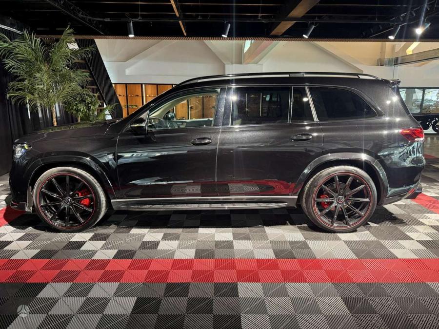 Black Mercedes-Benz gls-580 2021 in Vilnius, with an engine capacity of 3.98 L and mileage of 90 thousand km for 80000 €, photo 9 on AUTOMOTO.COM.LV