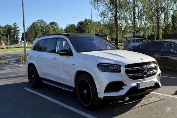 Белый Мерседес gls-580 2020 в Каунас, объемом двигателя 4.00 л и пробегом 92 тыс. км за 68700 €, фото 1 на AUTOMOTO.COM.LV