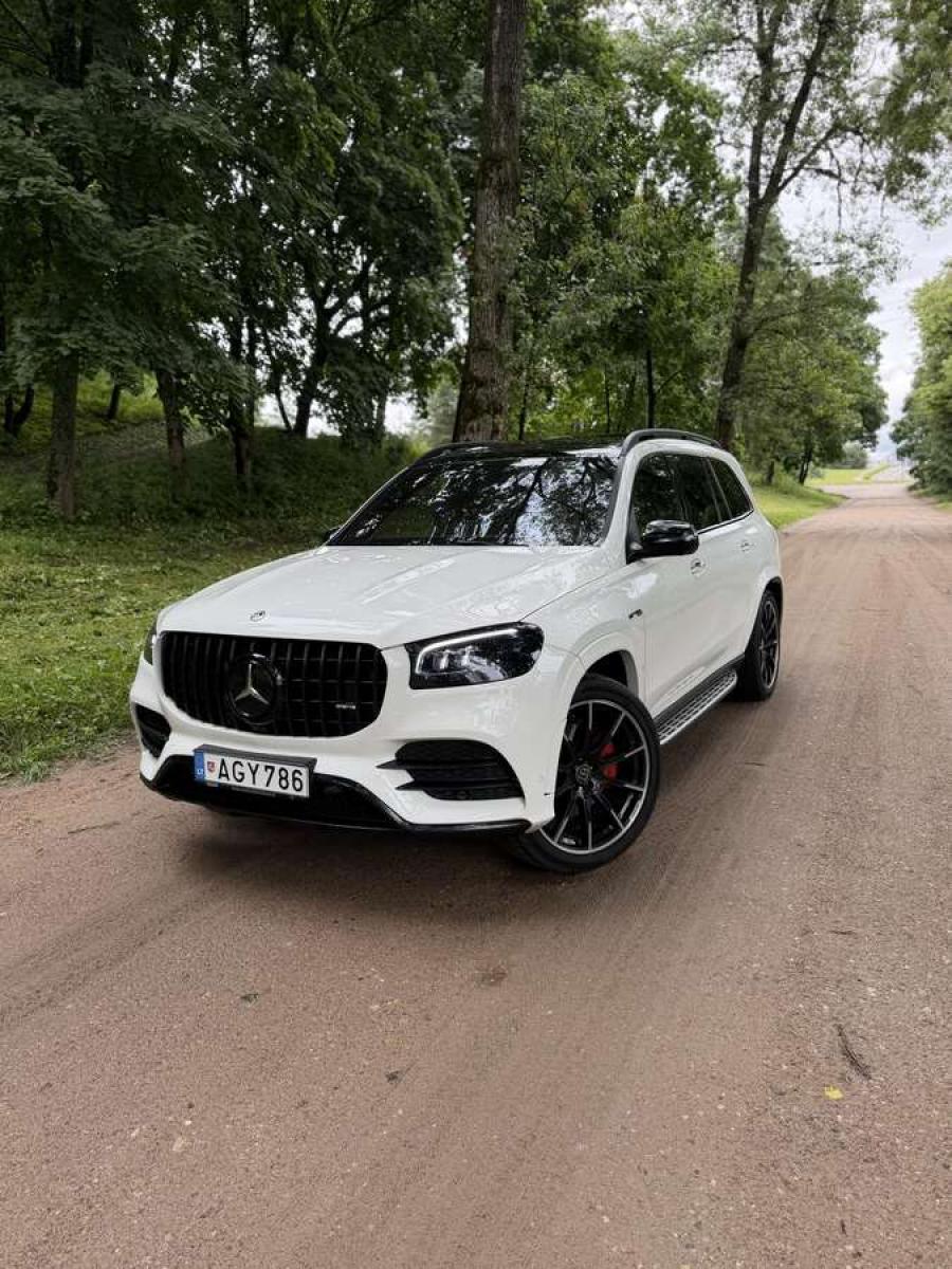 Белый Мерседес gls-580 2021 в Вильнюс, объемом двигателя 4.00 л и пробегом 85 тыс. км за 67000 €, фото 3 на AUTOMOTO.COM.LV