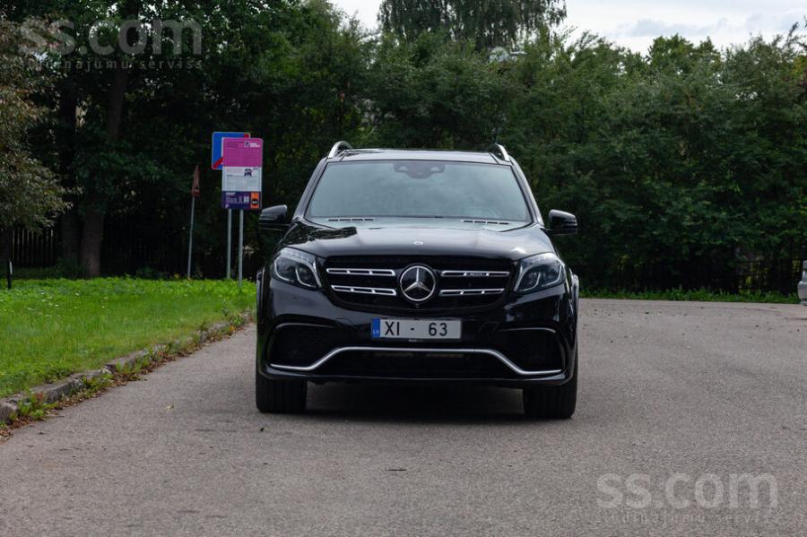 Black Mercedes-Benz GLS 63 AMG 2019 in Riga, with an engine capacity of 5.50 L and mileage of 94 thousand km for 59000 €, photo 12 on AUTOMOTO.COM.LV