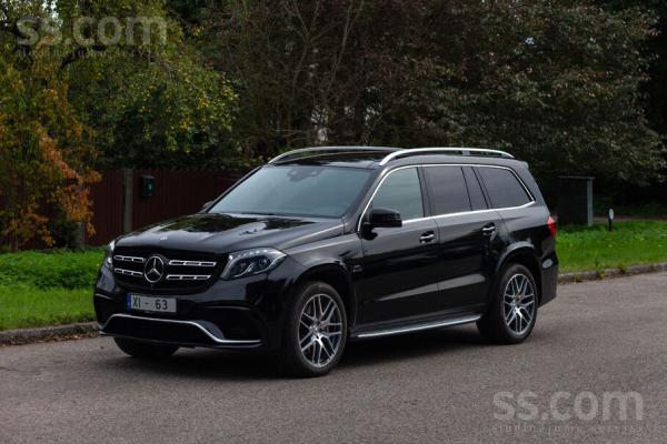 Черный Мерседес GLS 63 AMG 2019 в Рига, объемом двигателя 5.50 л и пробегом 94 тыс. км за 59000 €, фото 1 на AUTOMOTO.COM.LV