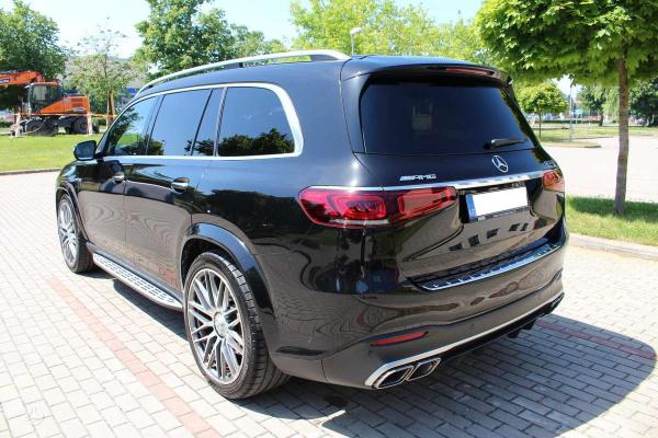 Black Mercedes-Benz GLS 63 AMG 2021 in Klaipeda, with an engine capacity of 3.98 L and mileage of 112 thousand km for 82900 €, photo 4 on AUTOMOTO.COM.LV