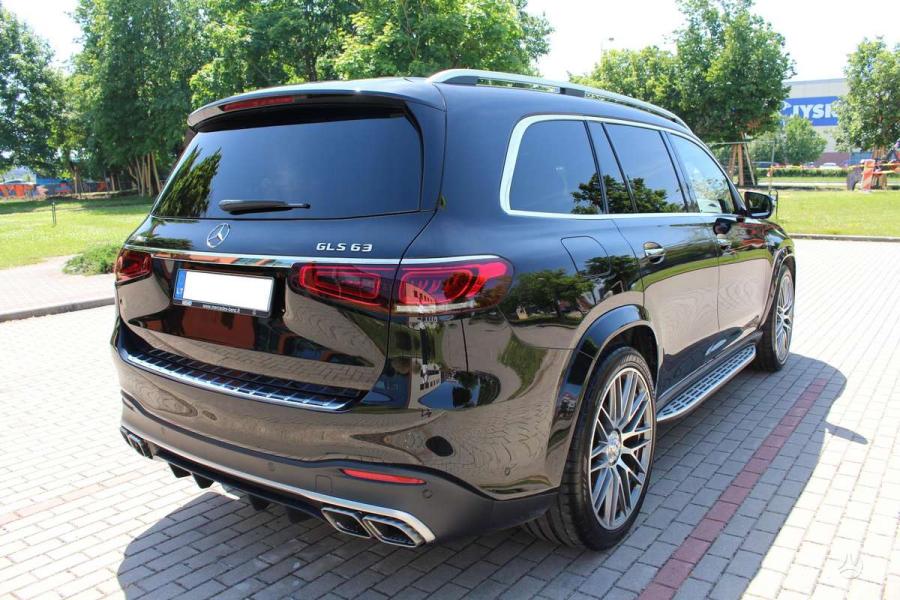 Черный Мерседес GLS 63 AMG 2021 в Клайпеда, объемом двигателя 3.98 л и пробегом 112 тыс. км за 82900 €, фото 7 на AUTOMOTO.COM.LV