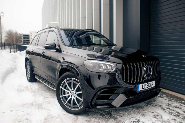 Черный Мерседес GLS 63 AMG 2023 в Вильнюс, объемом двигателя 3.98 л и пробегом 80 тыс. км за 97500 €, фото 1 на AUTOMOTO.COM.LV