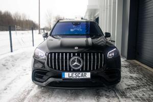 Melns Mercedes-Benz GLS 63 AMG 2023 Viļņa, ar dzinēja tilpumu 3.98 L un nobraukumu 80 tūkst. km par 97500 €, foto 2 vietnē AUTOMOTO.COM.LV