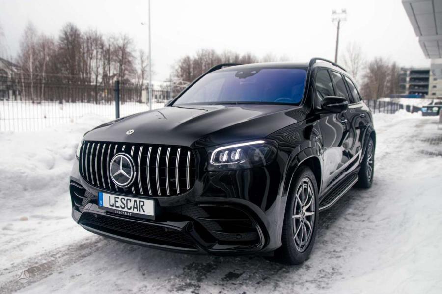 Melns Mercedes-Benz GLS 63 AMG 2023 Viļņa, ar dzinēja tilpumu 3.98 L un nobraukumu 80 tūkst. km par 97500 €, foto 3 vietnē AUTOMOTO.COM.LV