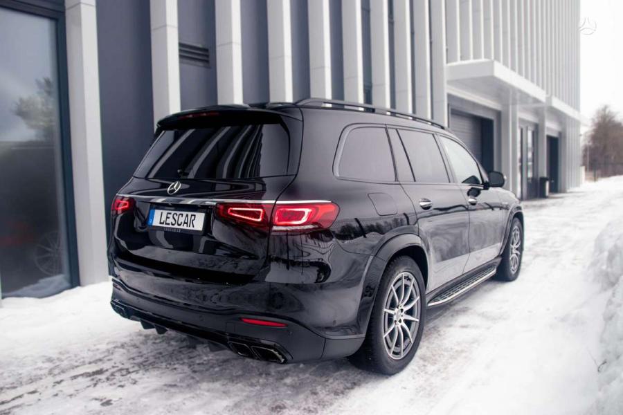 Melns Mercedes-Benz GLS 63 AMG 2023 Viļņa, ar dzinēja tilpumu 3.98 L un nobraukumu 80 tūkst. km par 97500 €, foto 4 vietnē AUTOMOTO.COM.LV
