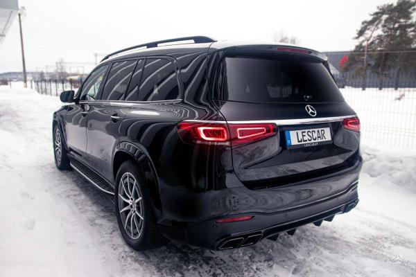 Black Mercedes-Benz GLS 63 AMG 2023 in Vilnius, with an engine capacity of 3.98 L and mileage of 80 thousand km for 97500 €, photo 6 on AUTOMOTO.COM.LV