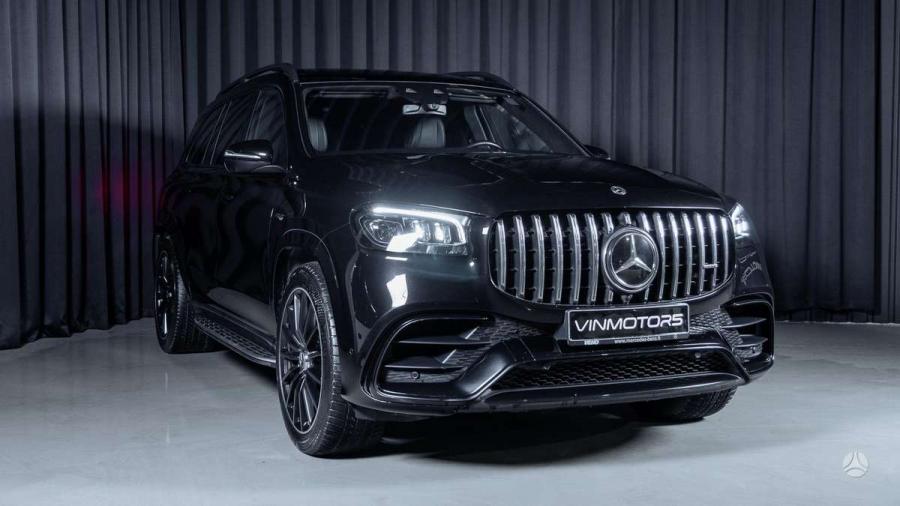 Черный Мерседес GLS 63 AMG 2023 в Вильнюс, объемом двигателя 3.98 л и пробегом 100 тыс. км за 87998 €, фото 4 на AUTOMOTO.COM.LV