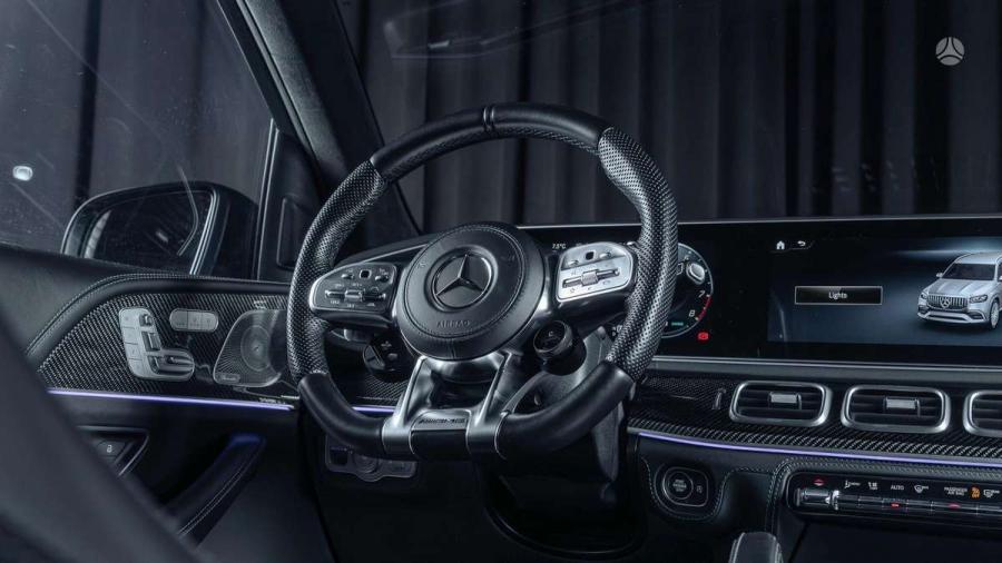 Черный Мерседес GLS 63 AMG 2023 в Вильнюс, объемом двигателя 3.98 л и пробегом 100 тыс. км за 87998 €, фото 14 на AUTOMOTO.COM.LV